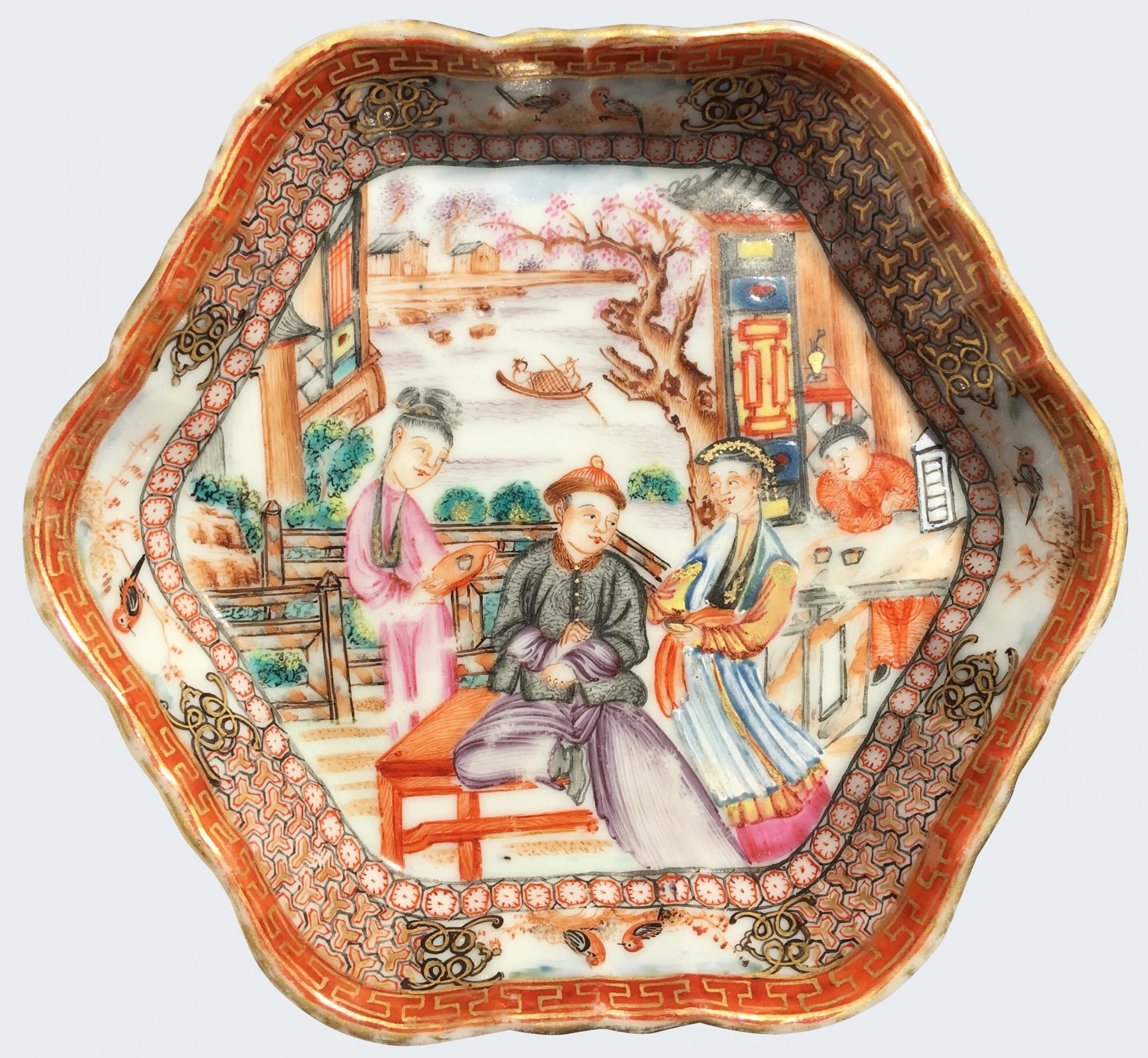 Chinese export porcelain famille rose qianlong pattipan