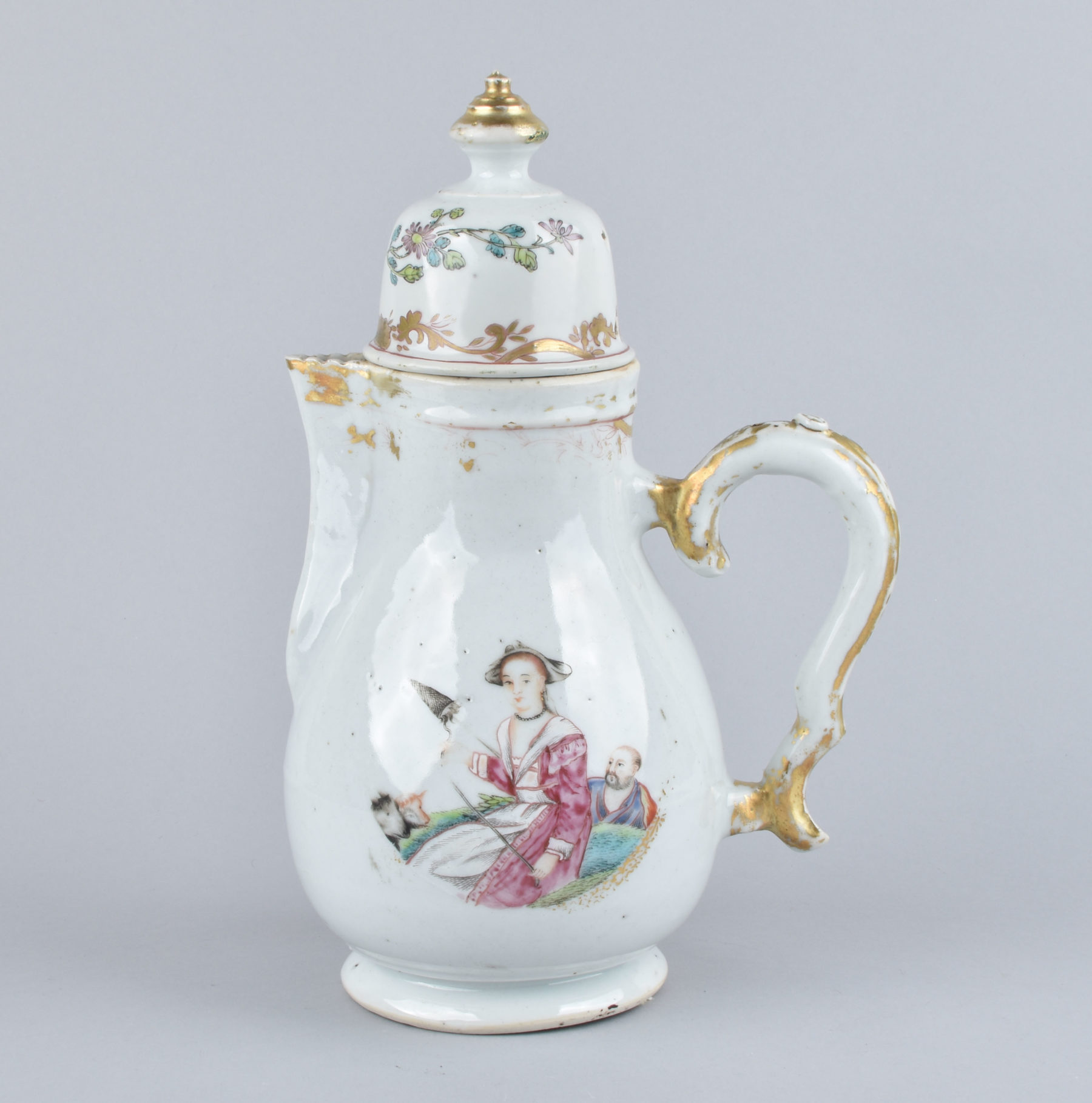 A Chinese Export Porcelain coffee pot. Qianlong